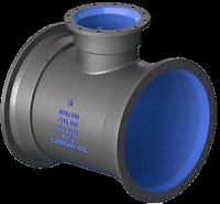 Double socket tee with flanged branch pn 10 - Novinabsar Store